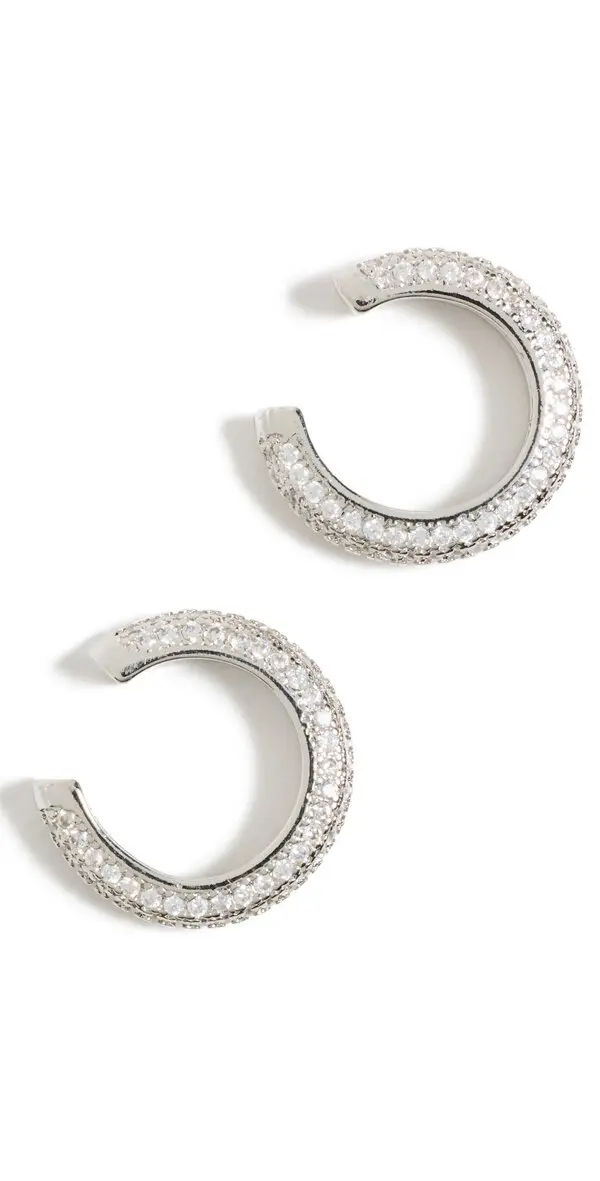 Shashi Ear Cuff Set Of 2 - Silver