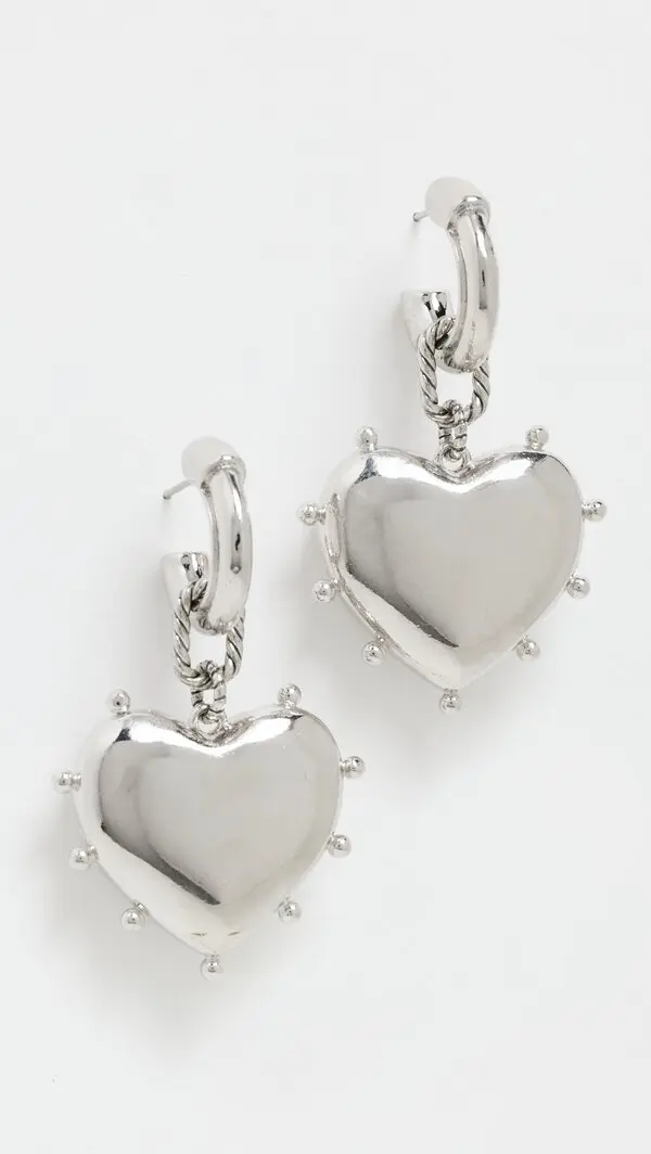 ELIZABETH COLE Darlene Heart Stud Earrings