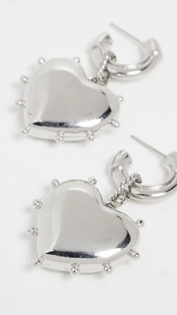 ELIZABETH COLE Darlene Heart Stud Earrings