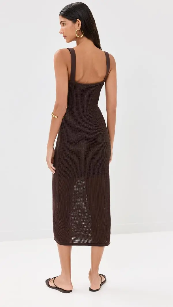 Staud Jessica Dress - Dark Chocolate