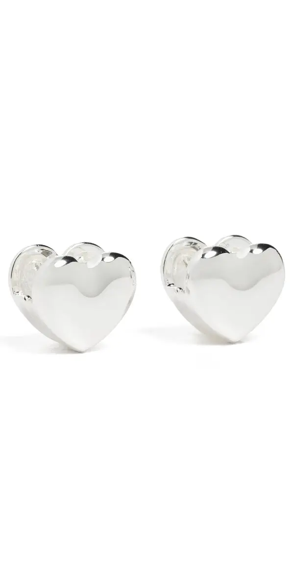 Rachel Comey Cora Heart Stud Earrings - Silver