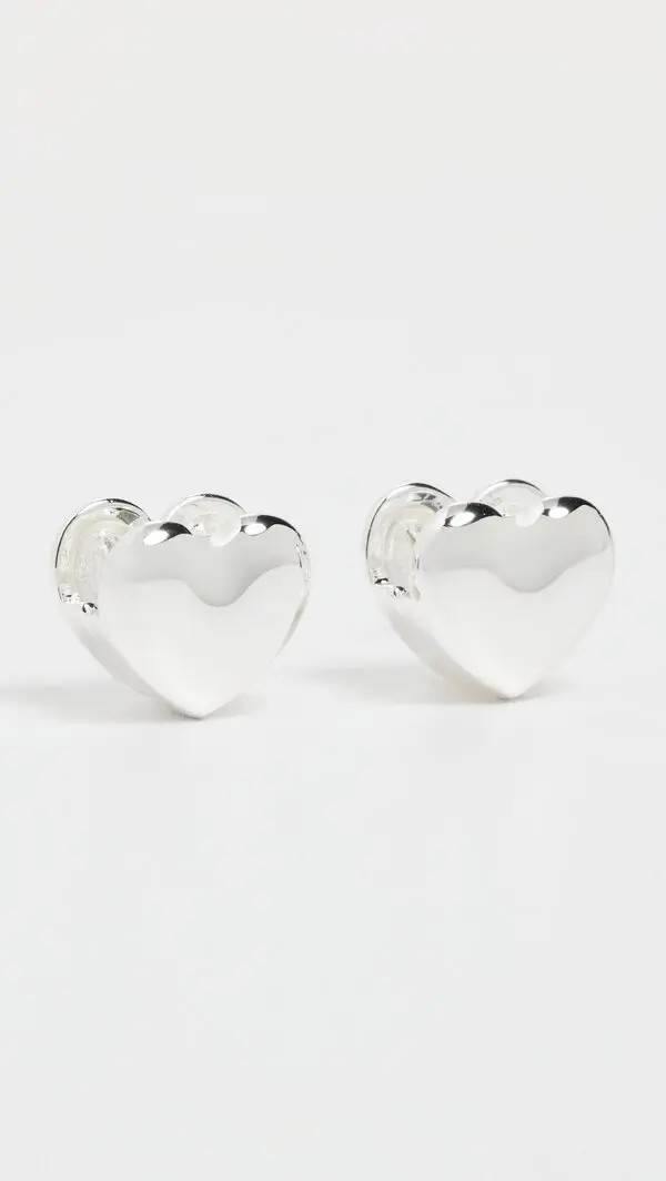 Rachel Comey Cora Heart Stud Earrings - Silver