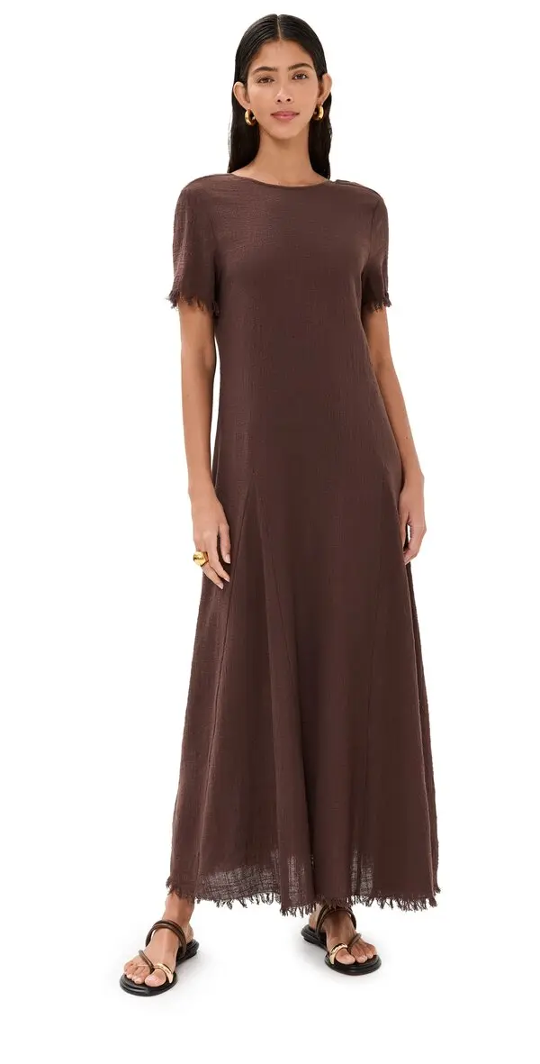 Staud Le Havre Dress - Dark Chocolate | Editorialist