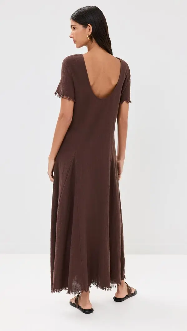 Staud Le Havre Dress - Dark Chocolate