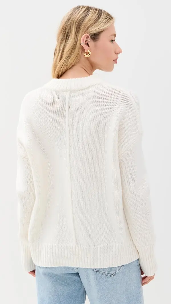 LA LIGNE Solid V Neck Sweater