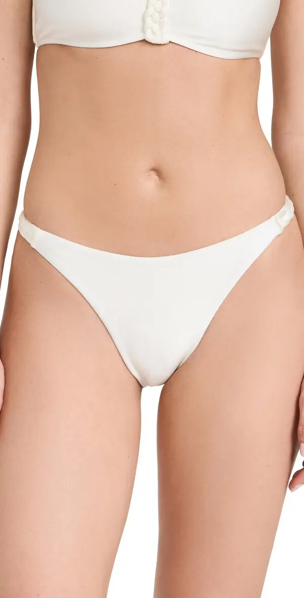 PatBO Jersey Sands Braided String Bikini Bottom