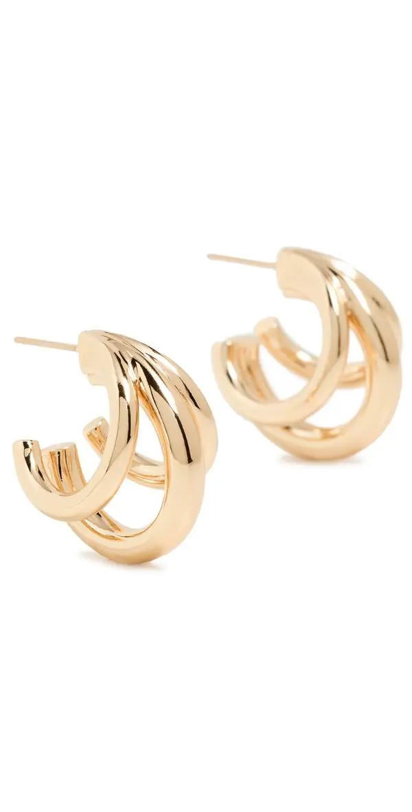 JENNIFER FISHER Triple Lilly Huggie Earrings