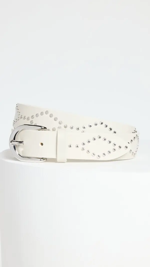 Isabel Marant Étoile Liliana Studded Belt - Chalk/silver