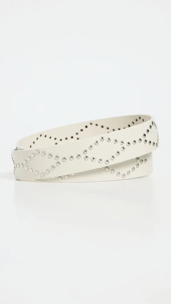 Isabel Marant Étoile Liliana Studded Belt - Chalk/silver