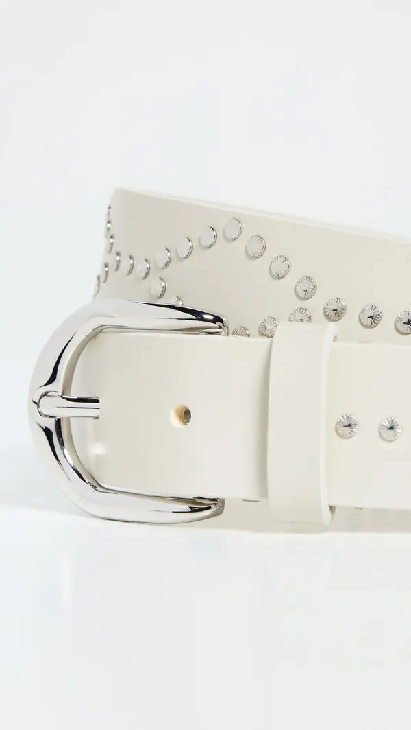 Isabel Marant Étoile Liliana Studded Belt - Chalk/silver
