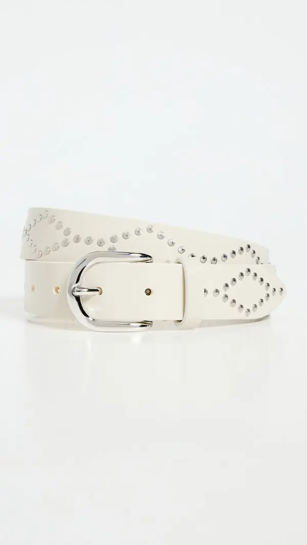 Isabel Marant Étoile Liliana Studded Belt - Chalk/silver
