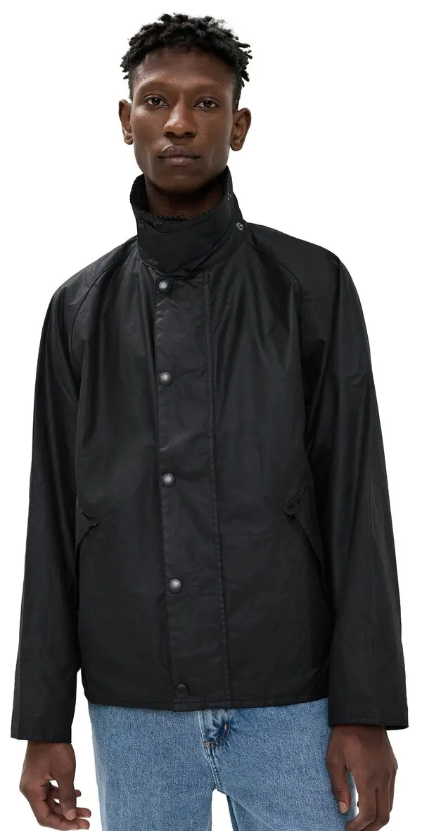 Barbour Os Transport Wax Jacket - Black | Editorialist