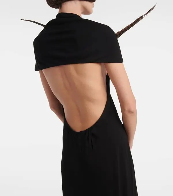 loewe backless dress Loewe, Jersey minidress, Women, Black, L, Dresses, Viscose
