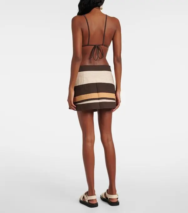 SIR. Savanna Striped Cotton Wrap Skirt