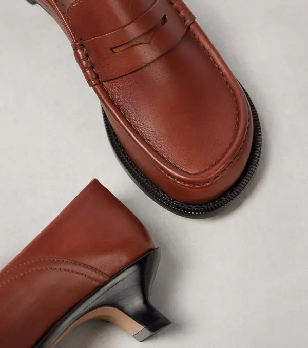 Loewe Campo Leather Loafers