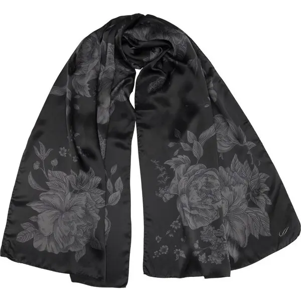 ELIZABETTA Isabellasilk Scarf/shawl For - Black