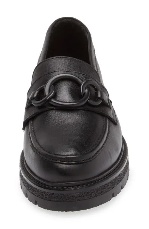 Naot Fremont Platform Loafer - Black Leather