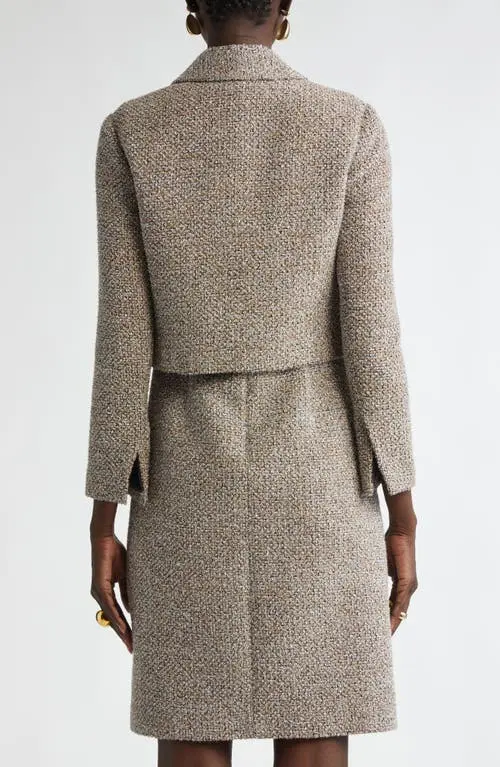 St. John Metallic Eyelash Tweed Jacket