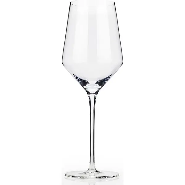 VISKI Raye Crystal Angled Chardonnay Glasses Set Of 2 - Clear