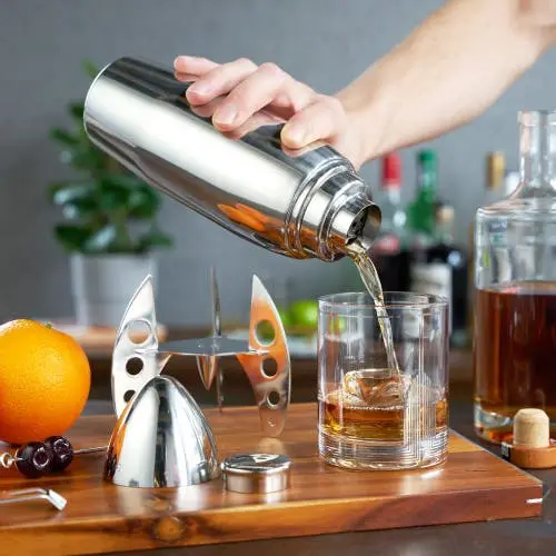 VISKI Irving Rocket Cocktail Shaker In Stainless Steel