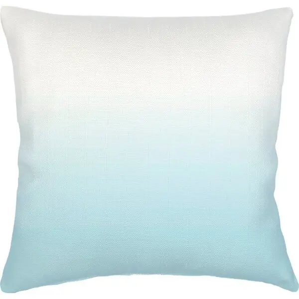 Anaya Ombre Linen Euro Pillow With Down Alternative Insert - Aqua