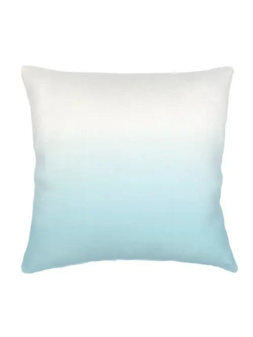 Anaya Ombre Linen Euro Pillow With Down Insert - Aqua