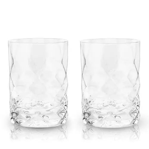 VISKI Gem Crystal Tumblers Set Of 2 - Clear