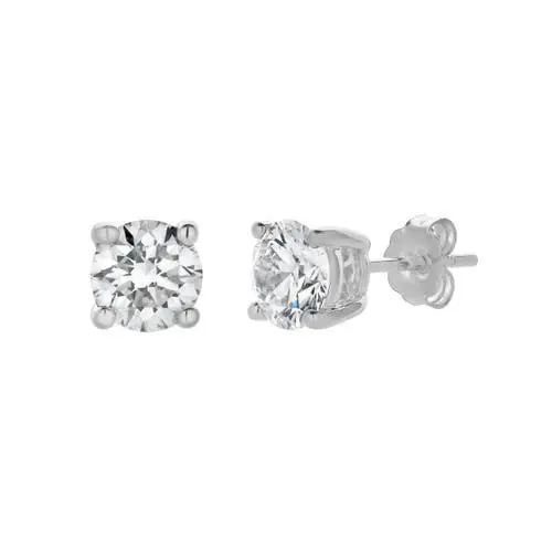 LUVMYJEWELRY 14k Gold 1.5 Ctw Lab Grown Diamond Stud Earrings - 14k White Gold