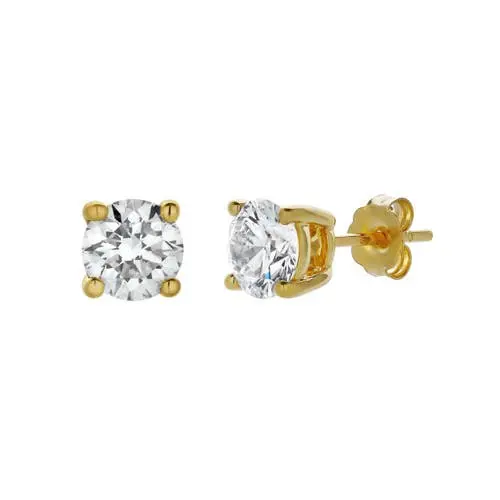 LUVMYJEWELRY 14k Gold 1.5 Ctw Lab Grown Diamond Stud Earrings - 14k Yellow Gold
