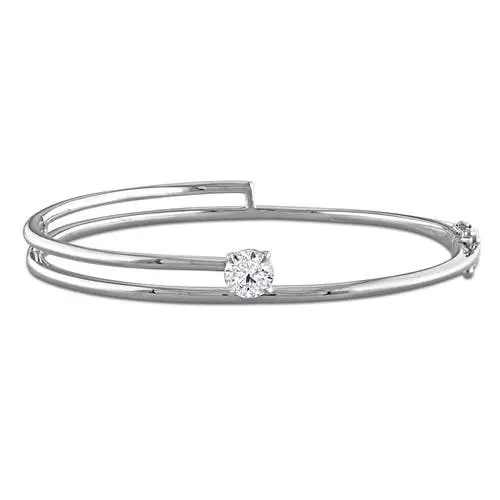 JULIANNA B. 14k Lab-grown Diamond Bangle - White Gold