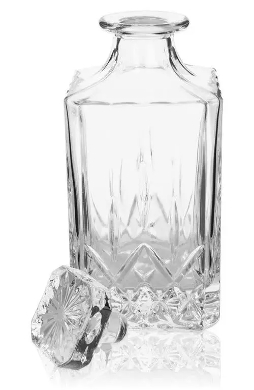 VISKI Admiral Crystal Liquor Decanter - White