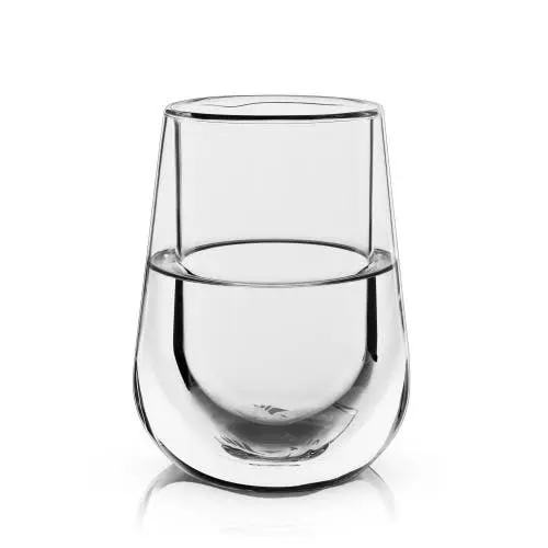 VISKI Glacier Double Walled Chilling Wine Glass - Clear