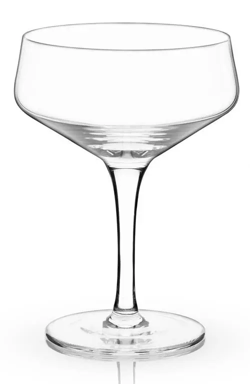 VISKI Raye Crystal Angled Coupe Glasses Set Of 2