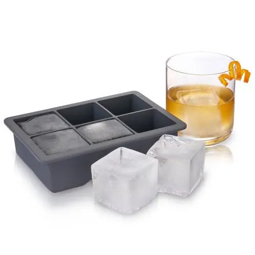 VISKI Glacier Whiskey Ice Cube Tray With Lid - Grey