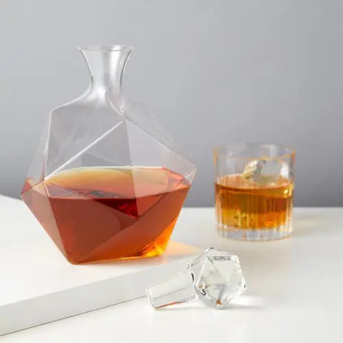 VISKI Seneca Faceted Crystal Liquor Decanter