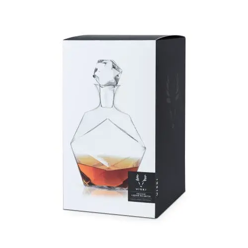 VISKI Seneca Faceted Crystal Liquor Decanter