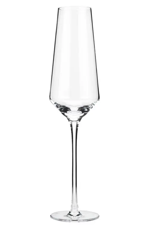 VISKI Raye Crystal Angled Champagne Flutes Set Of 2 - Clear