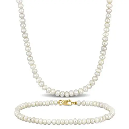 JULIANNA B. 14k 2-piece Cultured Pearl Set - White Pearl