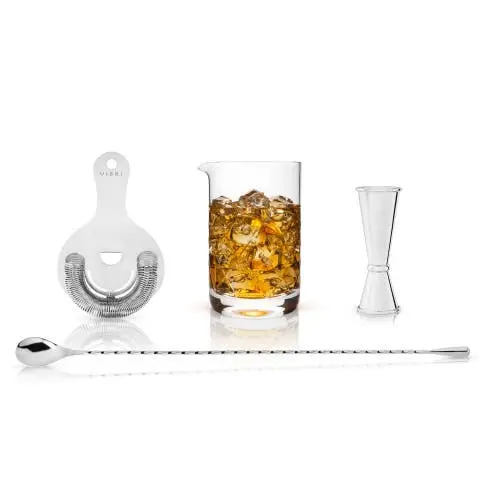 VISKI Harrison 4-piece Barware Set In Stainless Steel Set Of 4