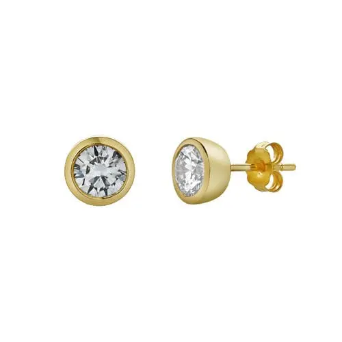 LUVMYJEWELRY 14k Gold Lab Grown Diamond Stud Earrings - 14k Yellow Gold