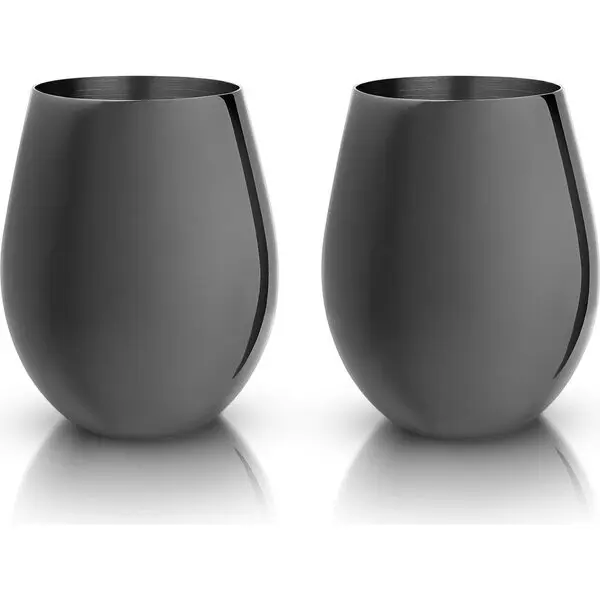 VISKI Stemless Wine Glasses Set Of 2