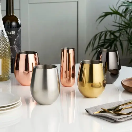 VISKI Summit Stemless Champagne Flutes Set Of 2