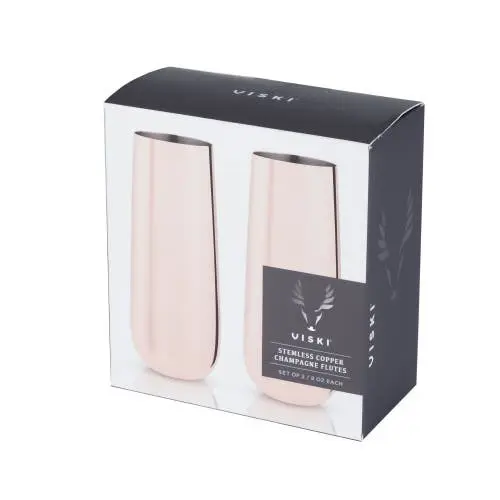 VISKI Summit Stemless Champagne Flutes Set Of 2