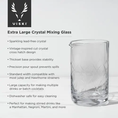 VISKI Professional Crystal Extra Large Mixing Glass