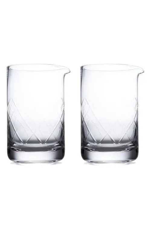 TRUE FABRICATIONS Viski Professional Crystal Extra Large Mixing Glass - White