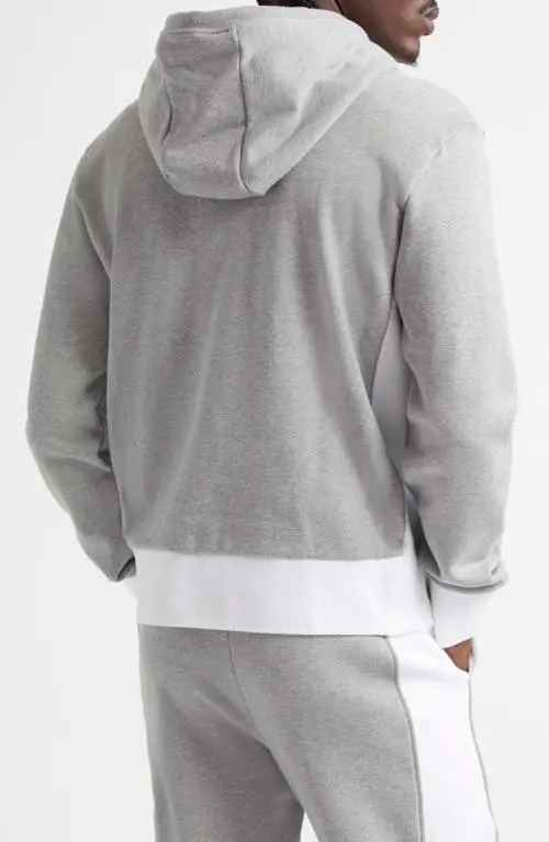 Thom Browne Engineered 4-bar Zip-up Hoodie - Light Grey