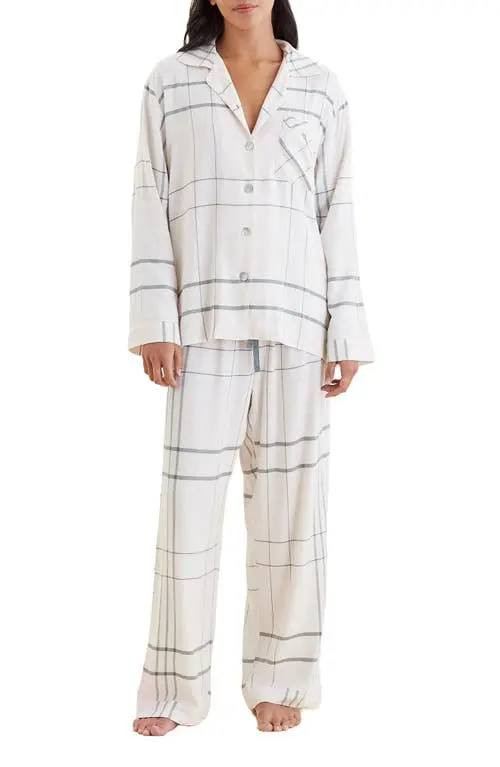 PAPINELLE Comfy Plaid Pajamas - Almond