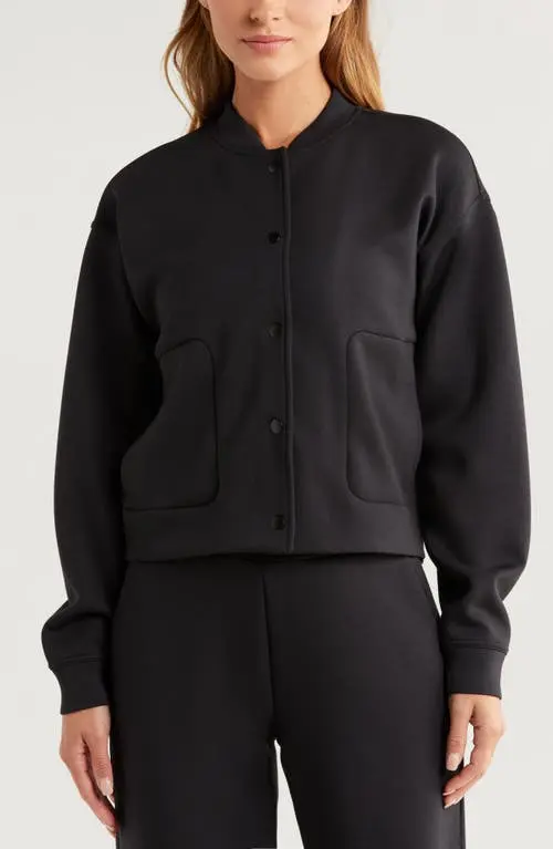 Zella Luxe Snap Front Jacket - Black