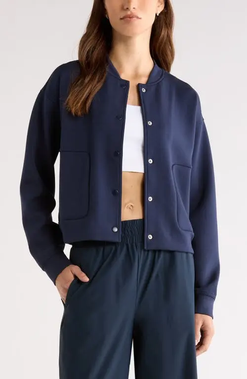 Zella Luxe Snap Front Jacket - Navy Sapphire