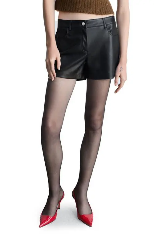 Mango Bonnie Faux Leather Shorts